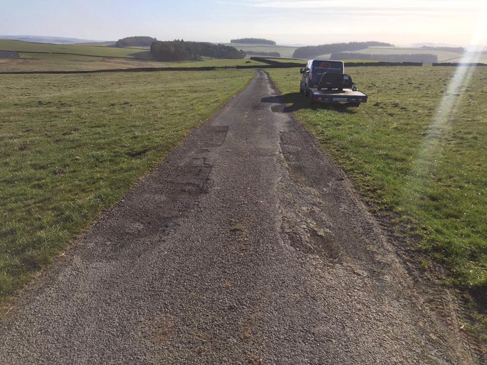 Surface Dressing, Tarmac Farm Road - 8,000 Square Meter Job
