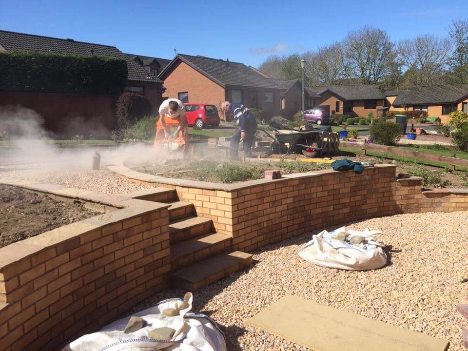 Tarmac Driveway, New Walls, ACO channel drain and Mono block Edging
