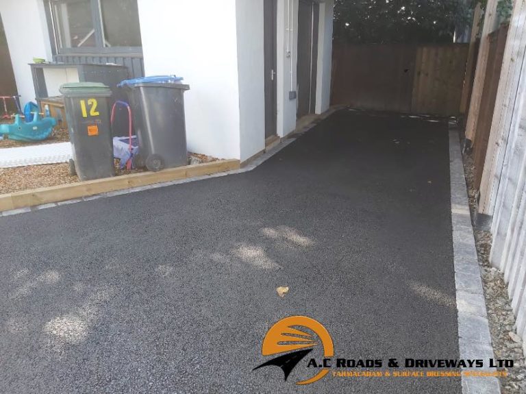 Tarmac Driveway with Tegula Block Edging - Duns, Borders